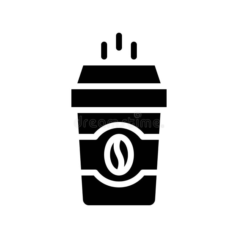 Coffee To Go Vector Illustration, Beverage Solid Style Icon Stock ...