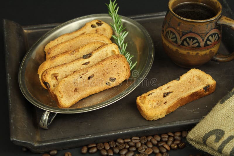 Coffee and toast stock photo. Image of tray, toast, silver - 38288622