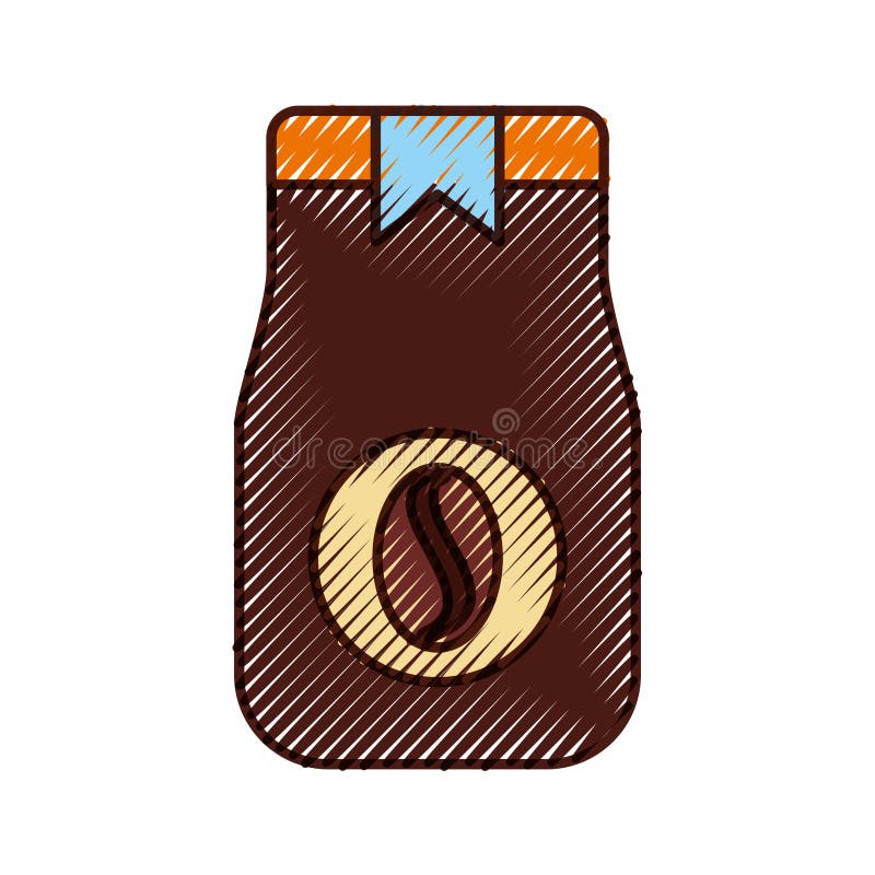Coffee toast bag icon stock vector. Illustration of bean - 95184906