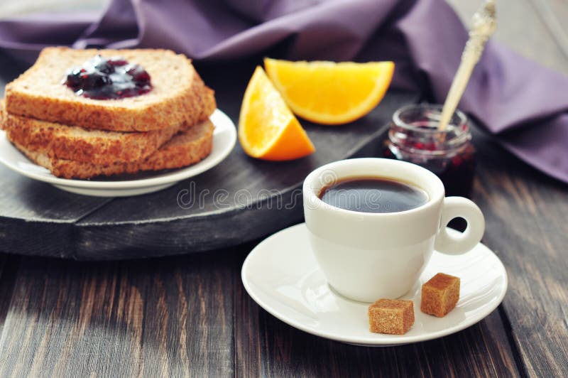 Coffee and toast stock image. Image of breakfast, coffee - 36835857