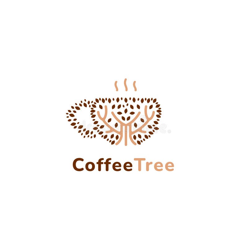Coffee Tree Nature Coffee Cup Logo Icon Stock Vector - Illustration of ...