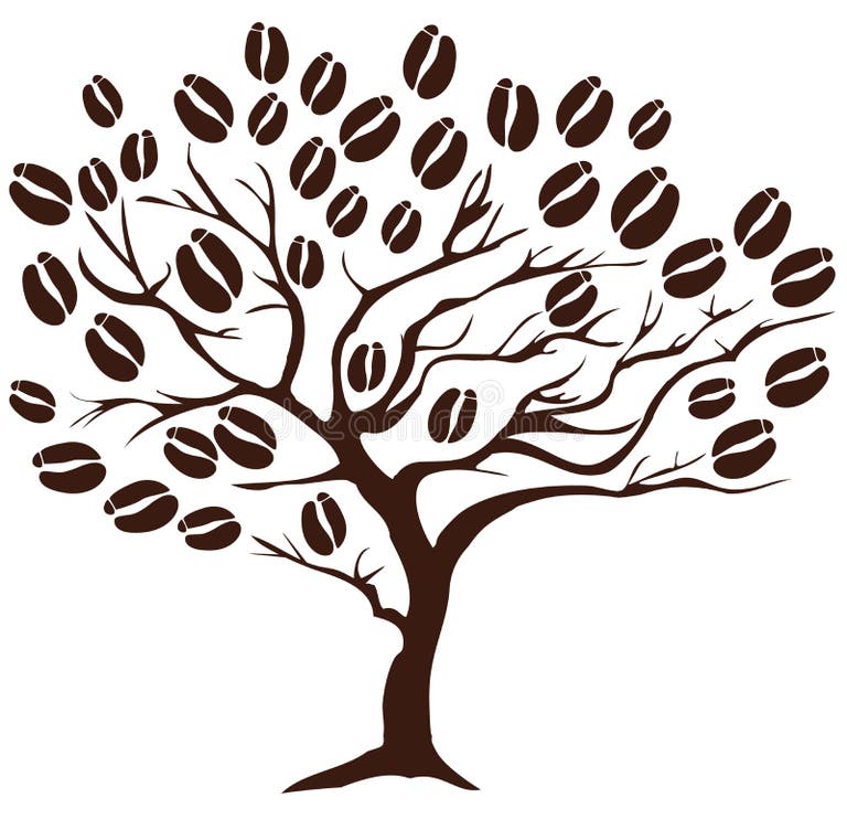 Coffee Tree stock vector. Illustration of aroma, bowl - 66274829