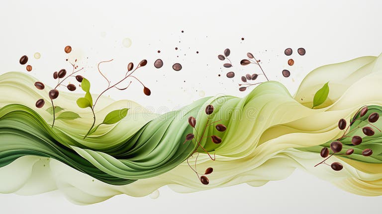 Coffee on Twigs with Modern Design, Generative Ai Stock Illustration ...