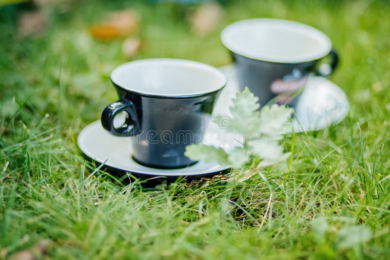 Coffee for Two in Cafe Outdoors Stock Image - Image of eating, cafe ...