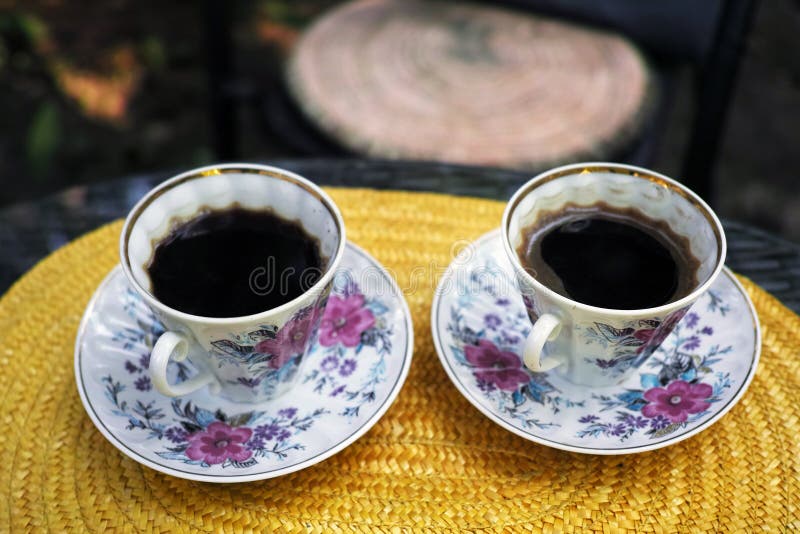 Coffee for two stock photo. Image of porcelain, fresh - 267383276