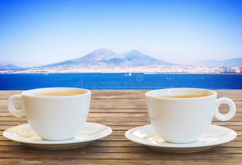 Coffee for two in Naples stock image. Image of water - 310238093