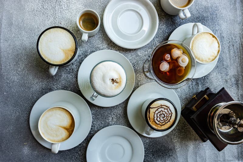 Coffee Varieties on Stone Background Stock Image - Image of concept ...