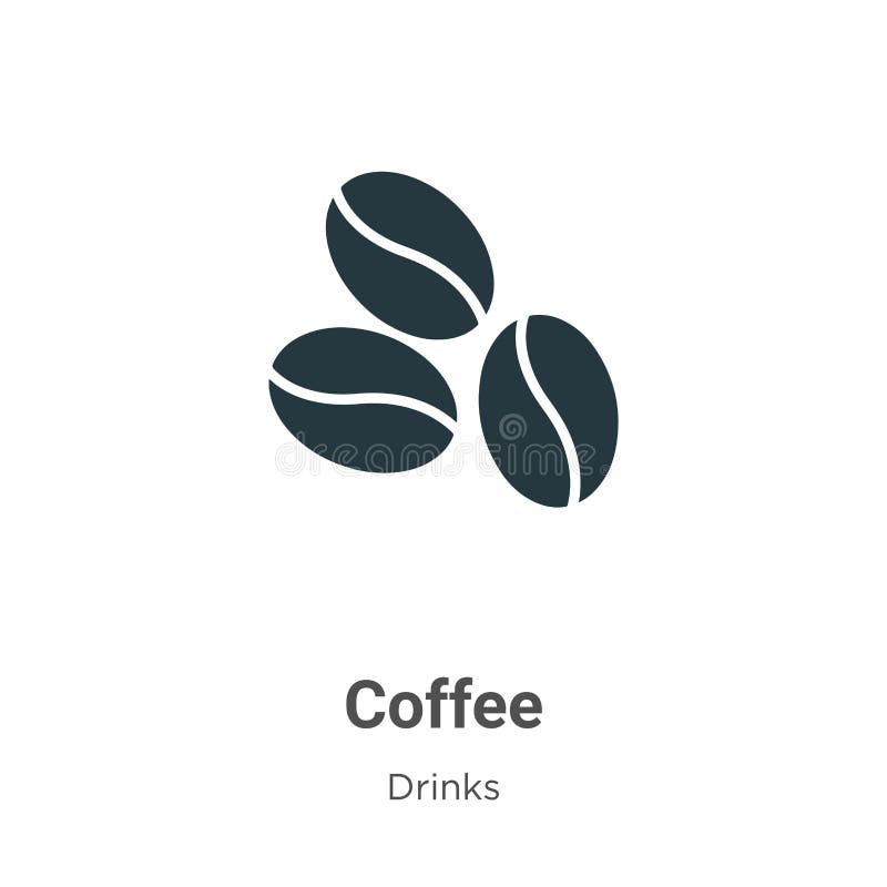 Coffee Vector Icon on White Background. Flat Vector Coffee Icon Symbol ...
