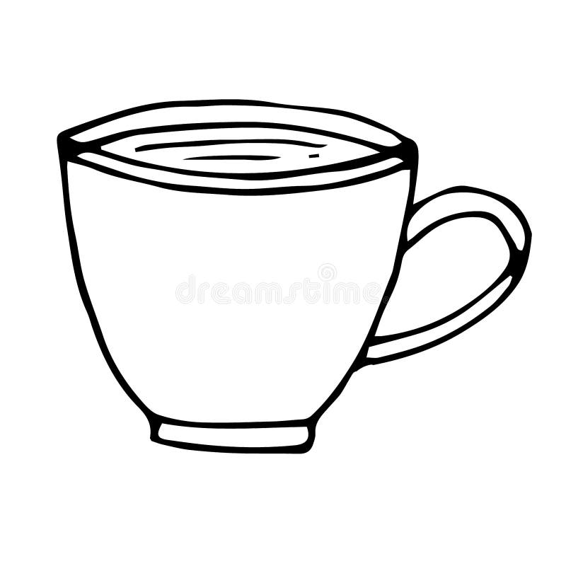 Coffee Vector Illustration, Hand Drawing Sketch Stock Vector ...