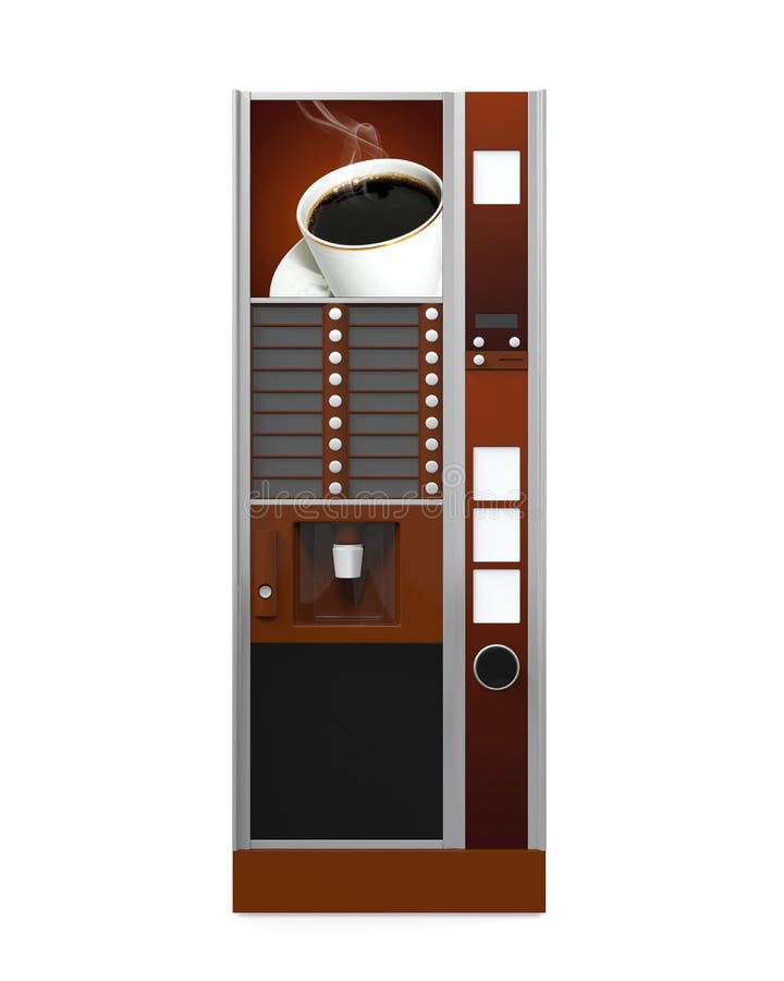 Coffee Vending Machine stock illustration. Illustration of equipment ...