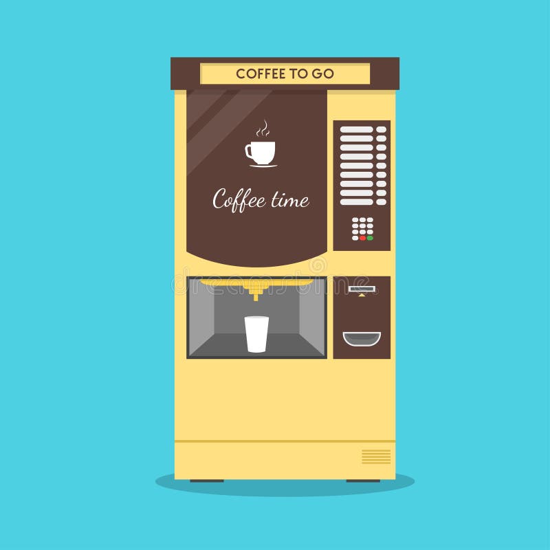 Coffee Vending Machine. Vector Stock Vector - Illustration of icon ...