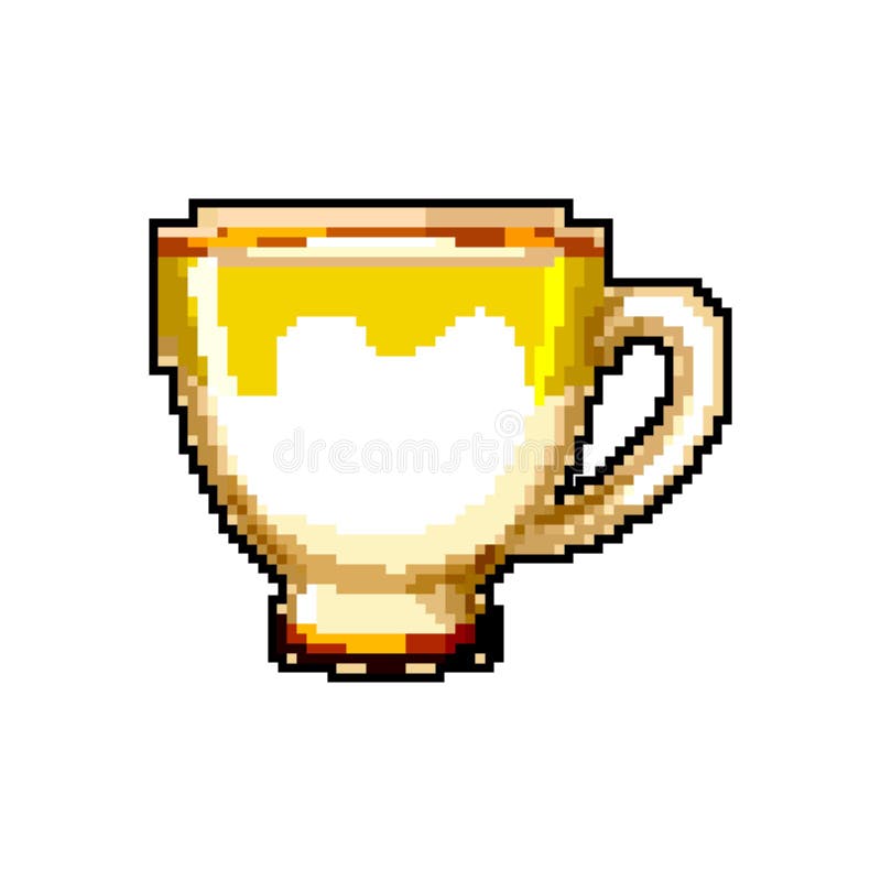 Coffee Vintage Cup Game Pixel Art Vector Illustration Stock Vector ...