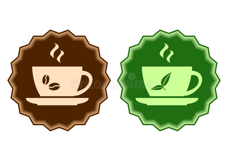 Coffee Vs Tea. Vector Illustration Stock Illustration - Illustration of ...