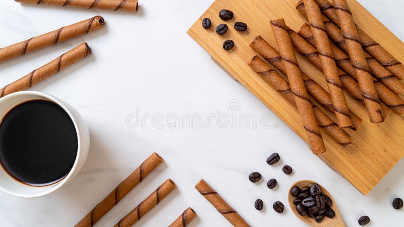 Coffee wafer stick stock photo. Image of sticks, color - 160095994