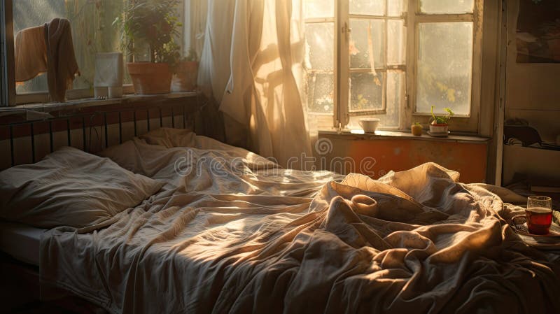 Coffee waking up morning stock illustration. Illustration of shower ...