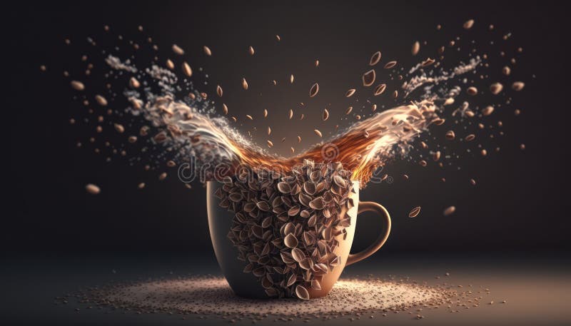 Stylish Coffee Wallpaper Design with Empty Text Space for Customization ...