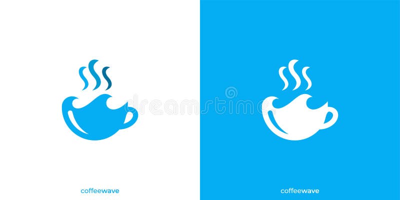 Coffee Wave Logo. Coffee Cup and Wave with Minimalist Style Stock ...