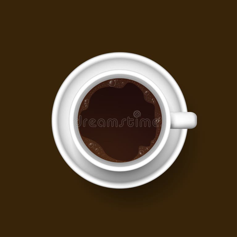 Coffee in White Cups ,Coffee Poster Advertisement, Vector Illustration ...