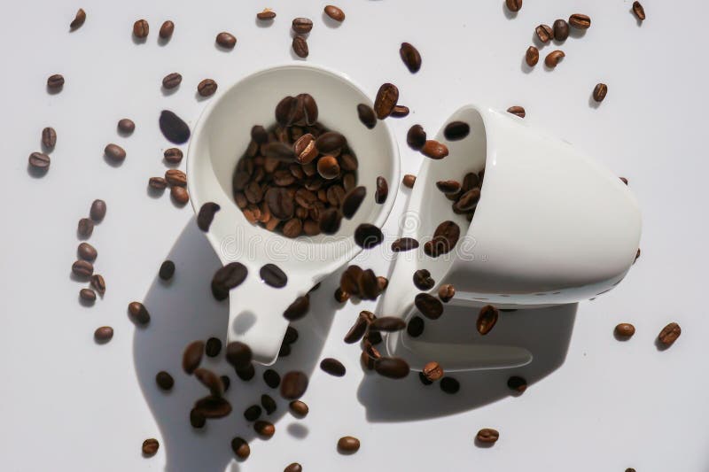 Coffee in White Cups.Traditional Morning Drink. Coffee Mug.white ...
