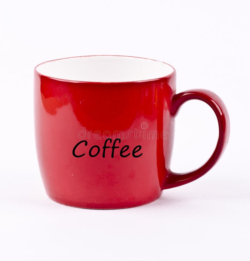 Coffee Word Written on a Red Cup Stock Photo - Image of loan, word ...