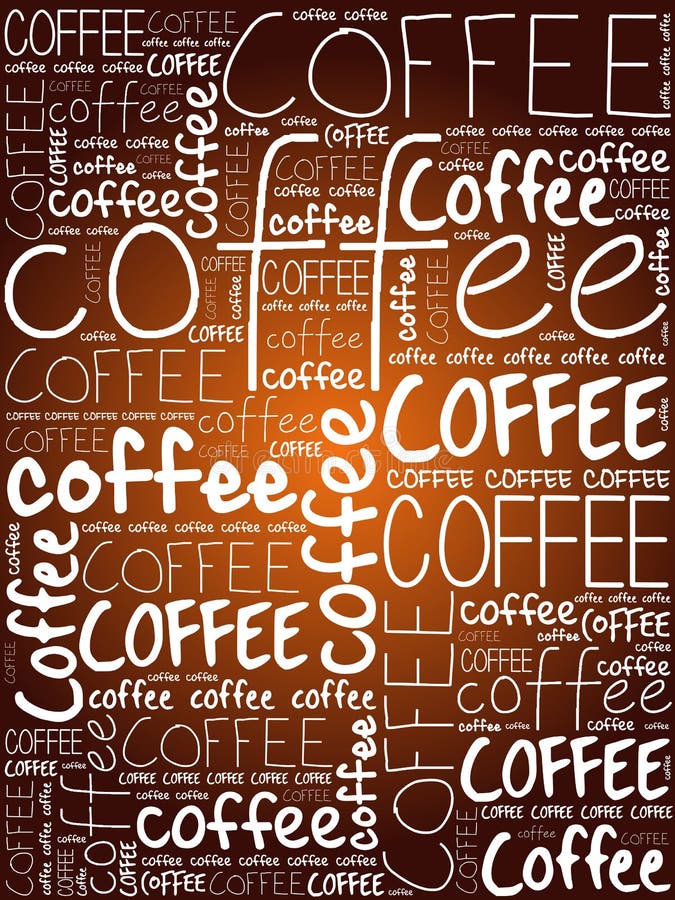 Cup of coffee and words stock vector. Illustration of graphic - 35056050