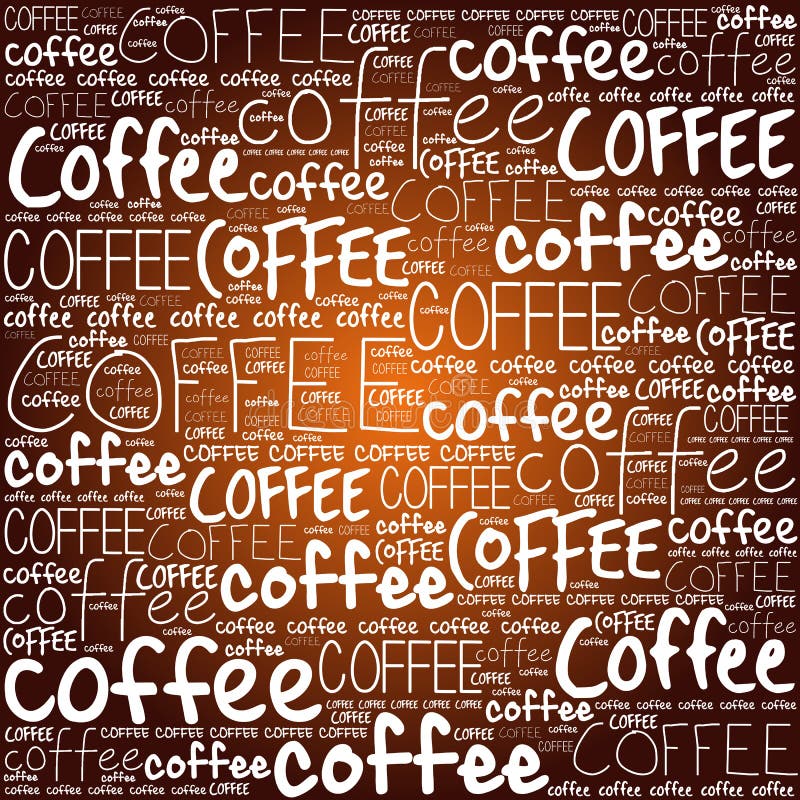 Cup of coffee and words stock vector. Illustration of graphic - 35056050