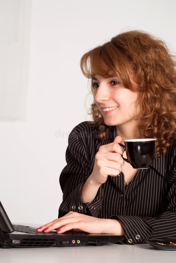 Coffee at work stock image. Image of confident, natural - 19618489