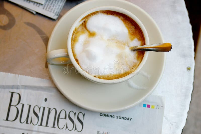 Coffee and work stock photo. Image of foamy, expensive - 698520