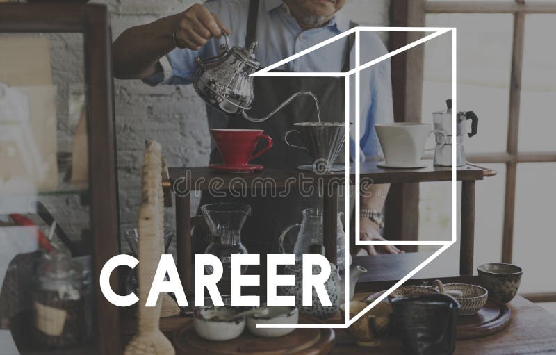 Coffee Work Career Barista Word Graphic Stock Photo - Image of aroma ...