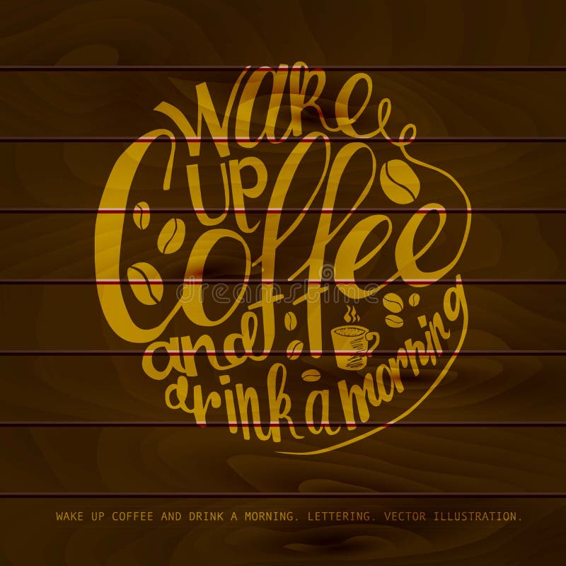 Coffee and work lettering. stock vector. Illustration of graphic - 82344942