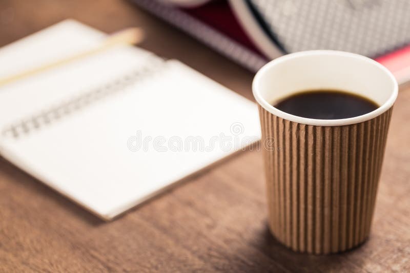 Coffee in Writing Time stock photo. Image of black, corrugated - 135622592