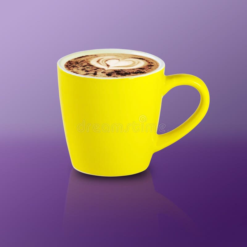 Cup Coffee Tea Yellow White Stock Photo - Image of carpet, full: 84210444