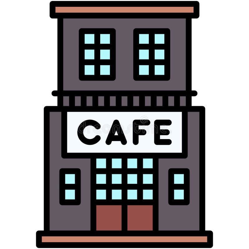 Coffeehouse, Coffee Shop or Cafe Icon Stock Vector - Illustration of ...