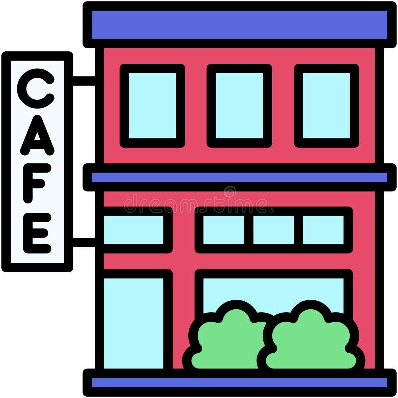 Coffeehouse, Coffee Shop or Cafe Icon Stock Vector - Illustration of ...