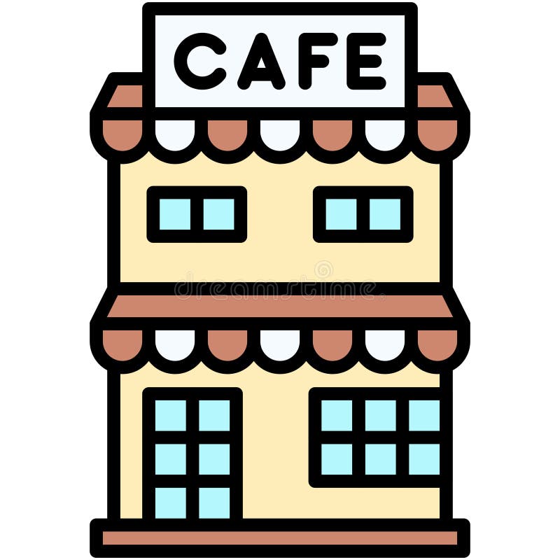 Coffeehouse, Coffee Shop or Cafe Icon Stock Vector - Illustration of ...