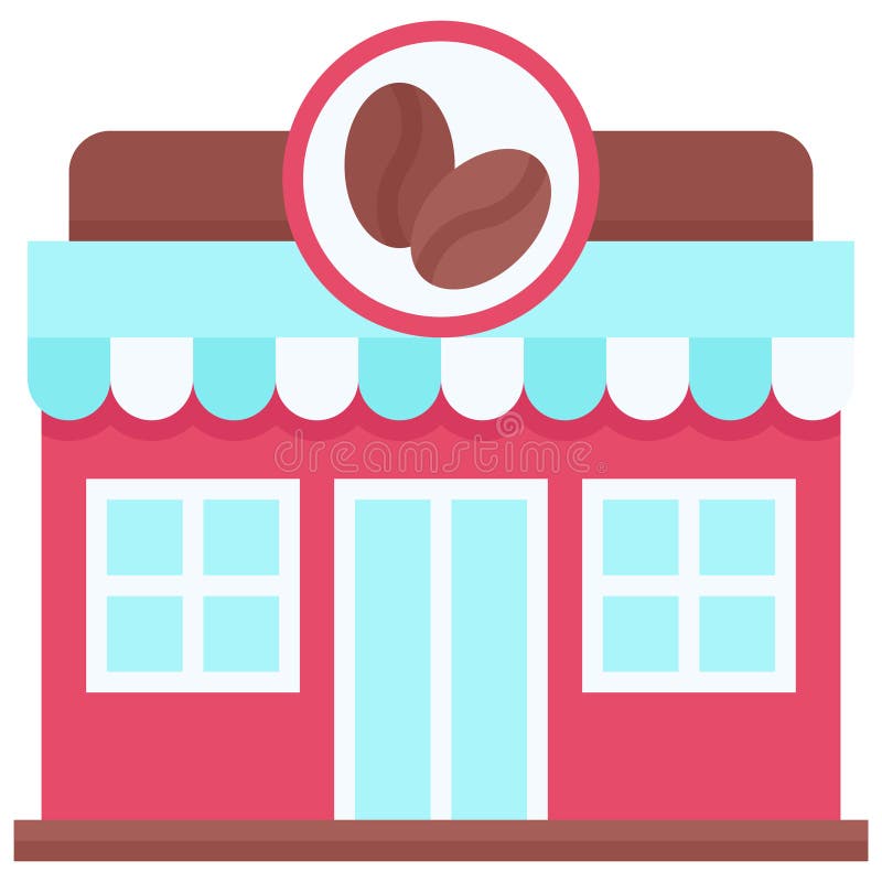 Coffeehouse, Coffee Shop or Cafe Icon Stock Vector - Illustration of ...