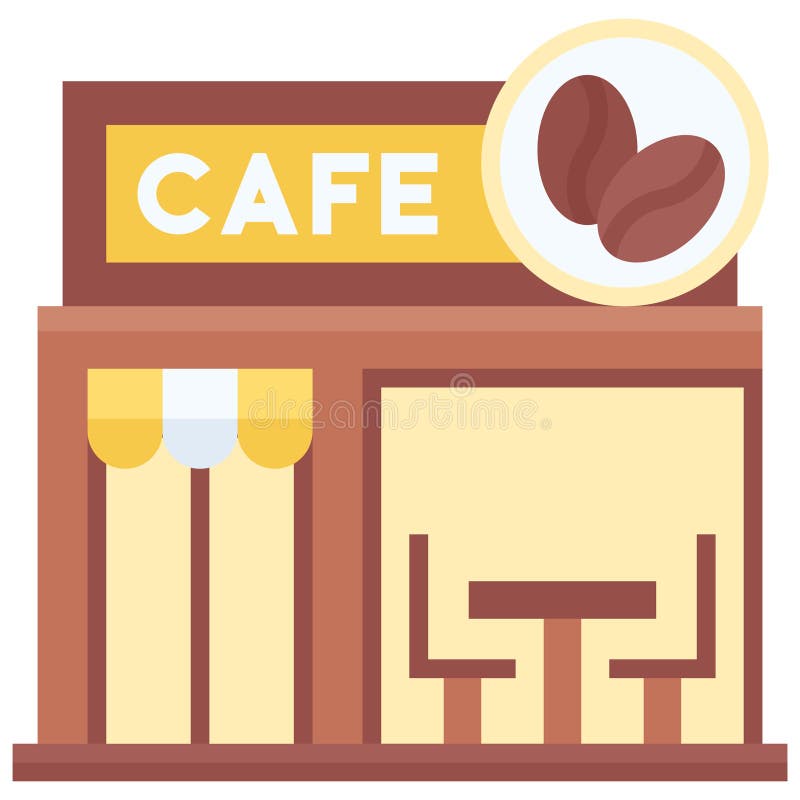 Coffeehouse, Coffee Shop or Cafe Icon Stock Vector - Illustration of ...
