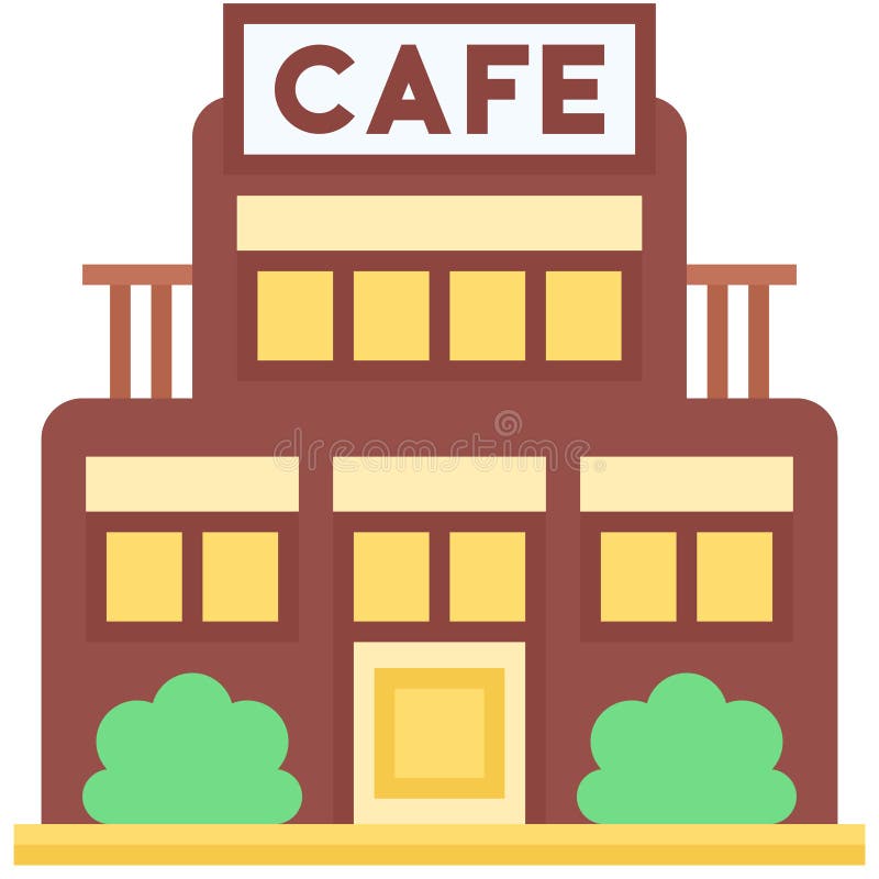 Coffeehouse, Coffee Shop or Cafe Icon Stock Vector - Illustration of ...