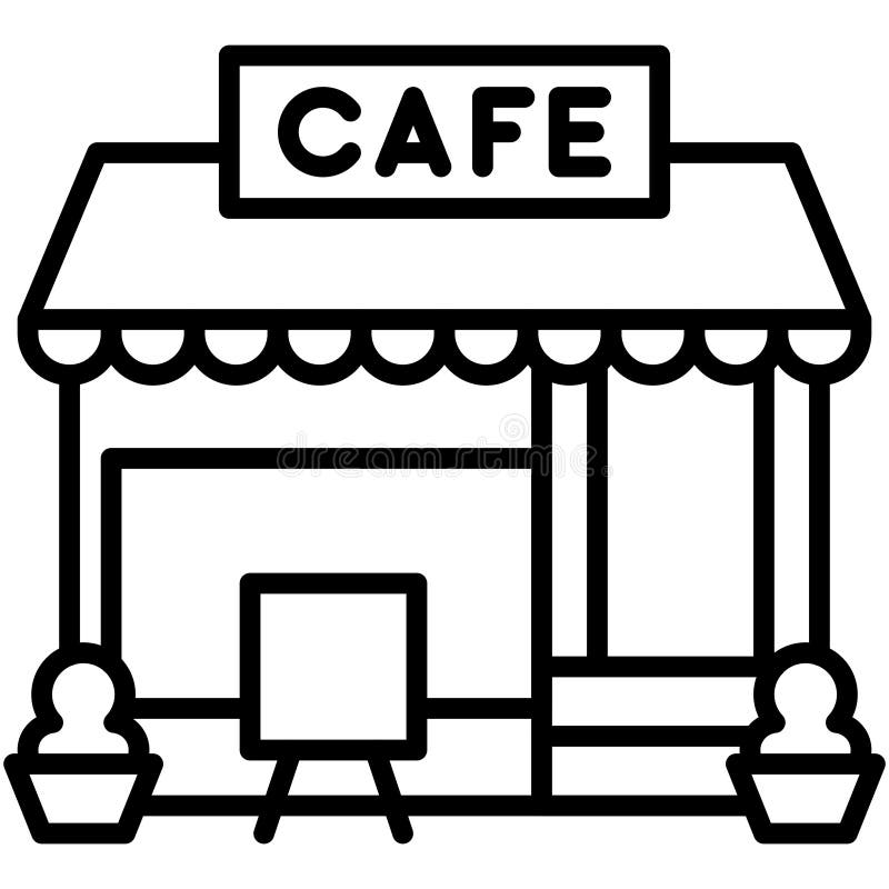 Coffeehouse, Coffee Shop or Cafe Icon Stock Vector - Illustration of ...