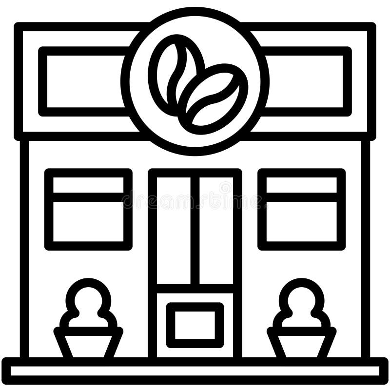 Coffeehouse, Coffee Shop or Cafe Icon Stock Vector - Illustration of ...