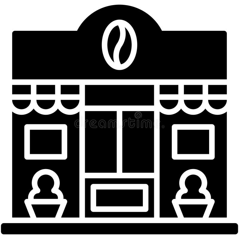 Coffeehouse, Coffee Shop or Cafe Icon Stock Vector - Illustration of ...