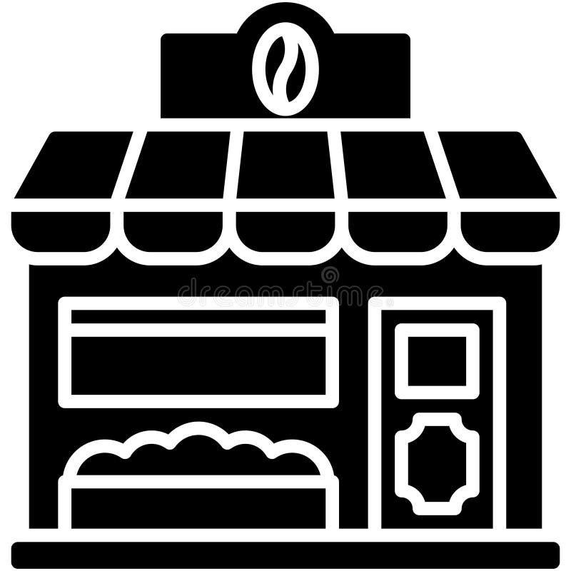 Coffeehouse, Coffee Shop or Cafe Icon Stock Vector - Illustration of ...