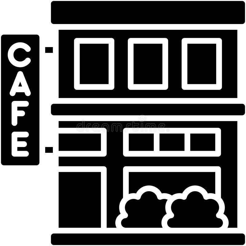 Coffeehouse, Coffee Shop or Cafe Icon Stock Vector - Illustration of ...