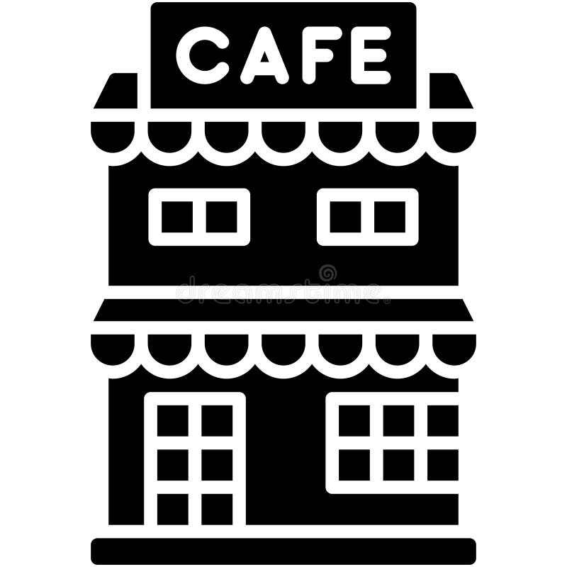 Coffeehouse, Coffee Shop or Cafe Icon Stock Vector - Illustration of ...