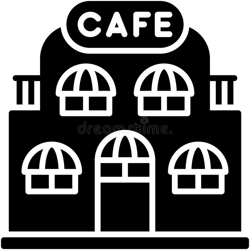 Coffeehouse, Coffee Shop or Cafe Icon Stock Vector - Illustration of ...