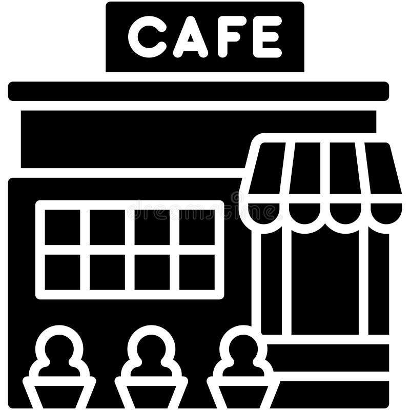 Coffeehouse, Coffee Shop or Cafe Icon Stock Vector - Illustration of ...