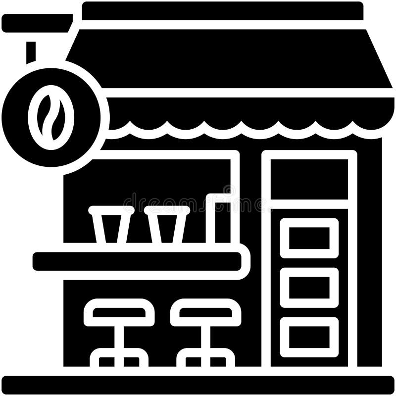 Coffeehouse, Coffee Shop or Cafe Icon Stock Vector - Illustration of ...