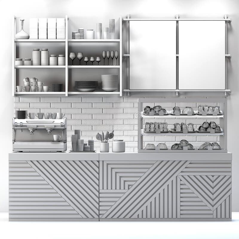 CoffeeShop stock illustration. Illustration of business - 165823881