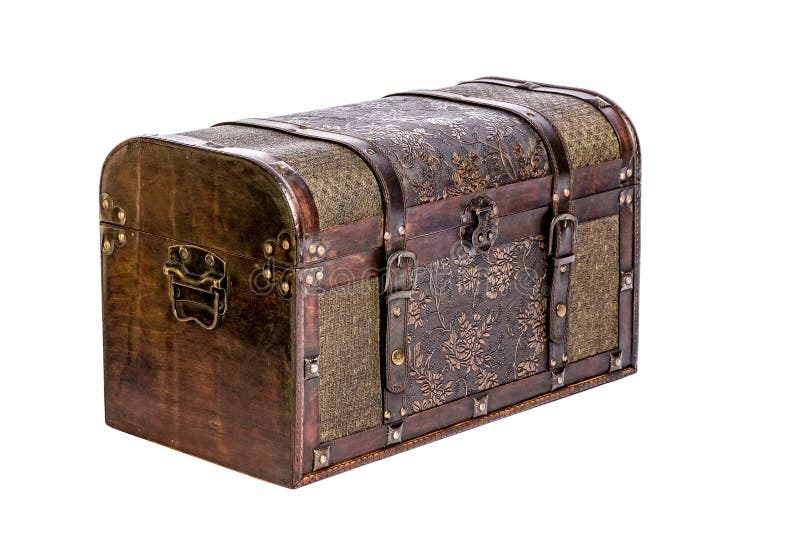 Coffer on white stock image. Image of treasure, ancient - 107951739