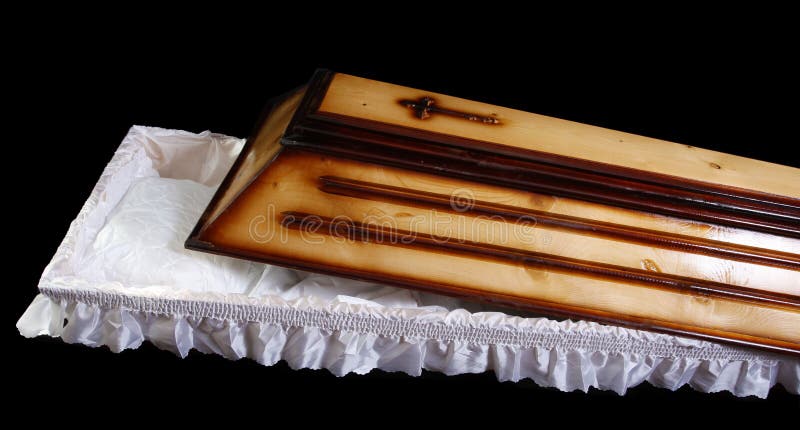 Empty coffin (side view) stock illustration. Illustration of death ...